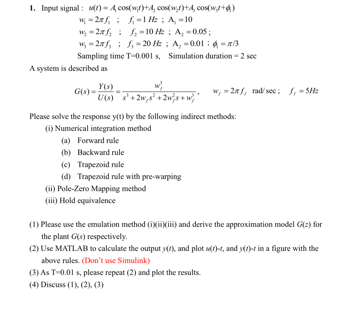 Input signal : | Chegg.com