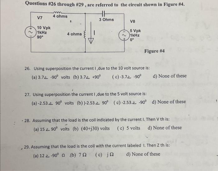 Solved Questions \#26 through \#29, are referred to the | Chegg.com
