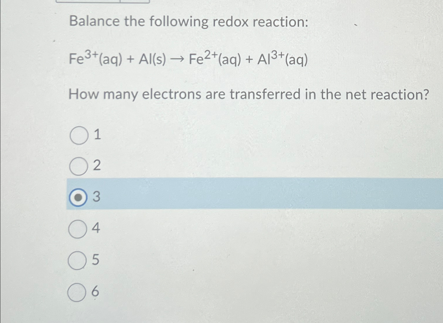 Solved Balance the following redox | Chegg.com