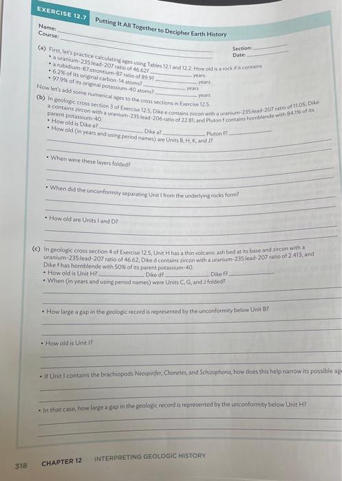 Solved Parent isotope Samarium-147 Rubidium-87 TABLE 12.1 | Chegg.com