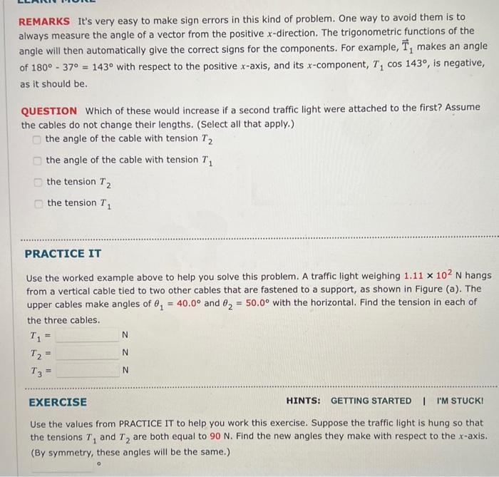 Solved REMARKS It's very easy to make sign errors in this | Chegg.com