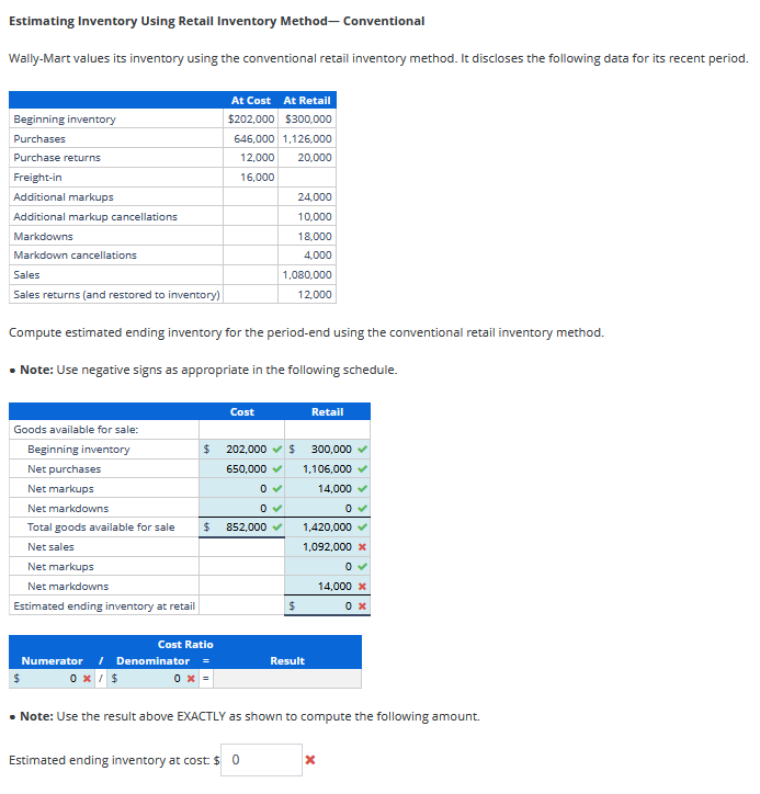 Solved Estimating Inventory Using Retail Inventory Method- | Chegg.com