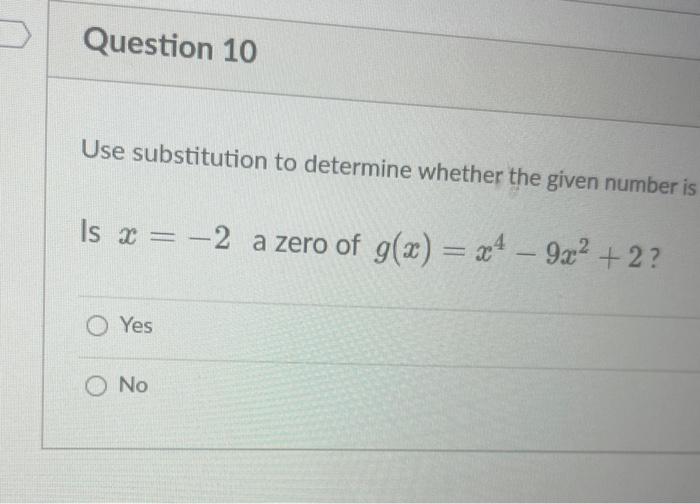 Solved Use substitution to determine whether the given | Chegg.com
