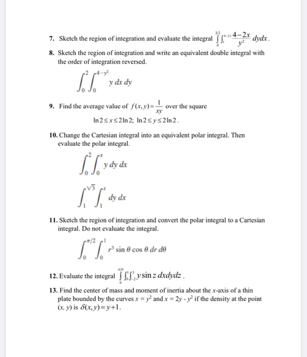 Solved Assignment 3: Multiple Integrals & Sequences and | Chegg.com