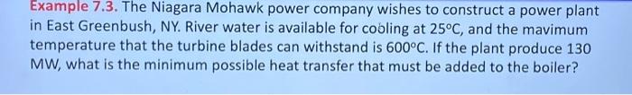 Solved Example 7.3. The Niagara Mohawk power company wishes | Chegg.com