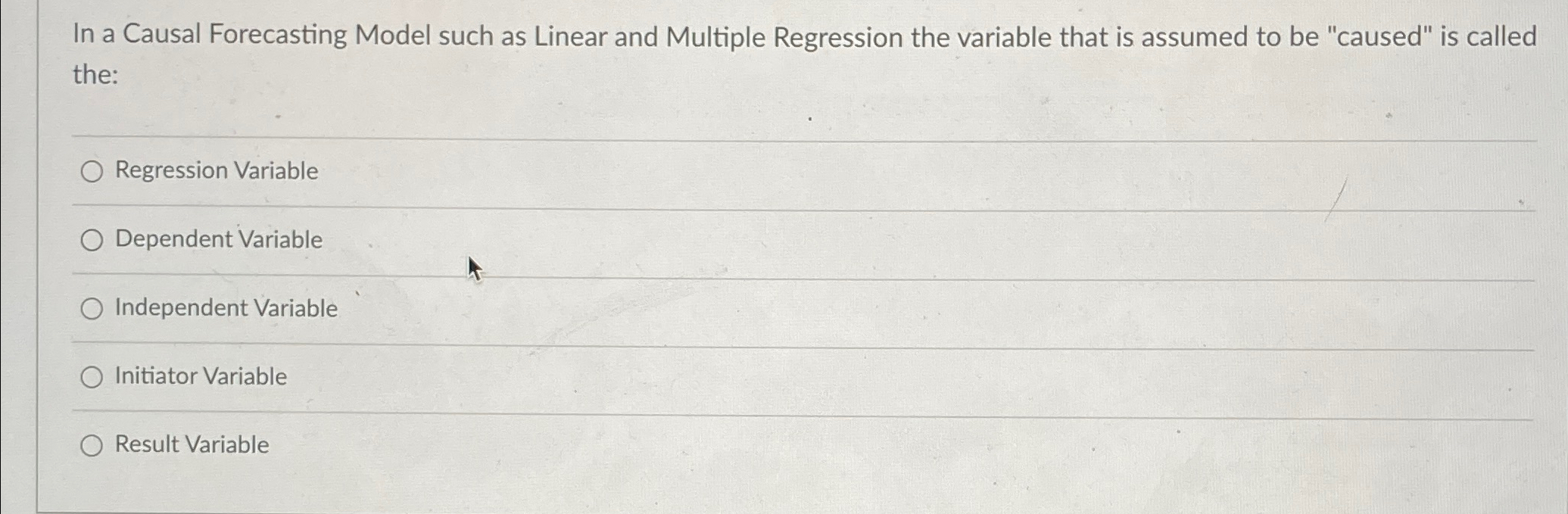 Solved In a Causal Forecasting Model such as Linear and | Chegg.com