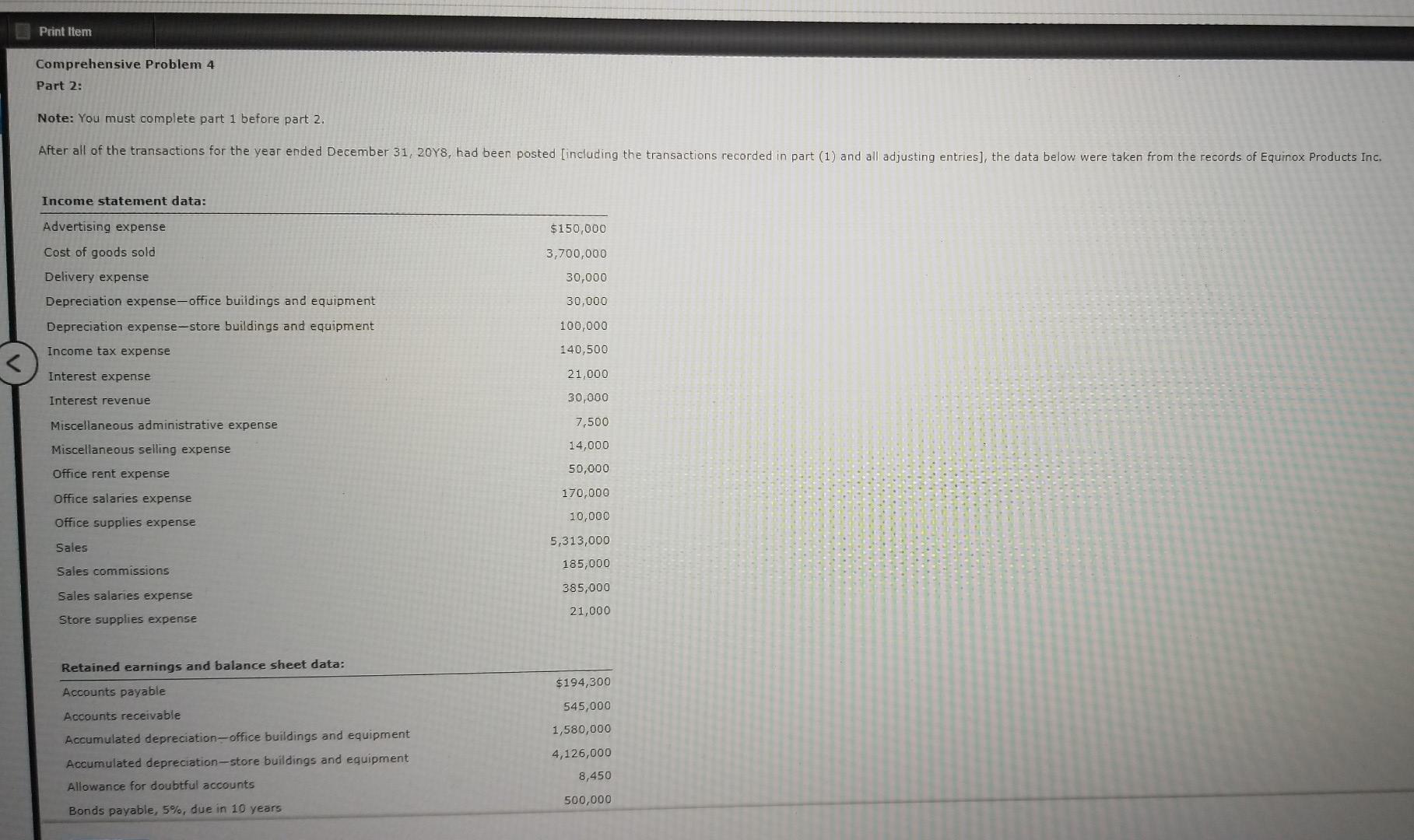 Solved Comprehensive Problem 4 Part 1: Selected transactions | Chegg.com