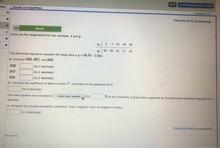 Solved Save Submit Assignment for Grading as Exercise 14.16 | Chegg.com