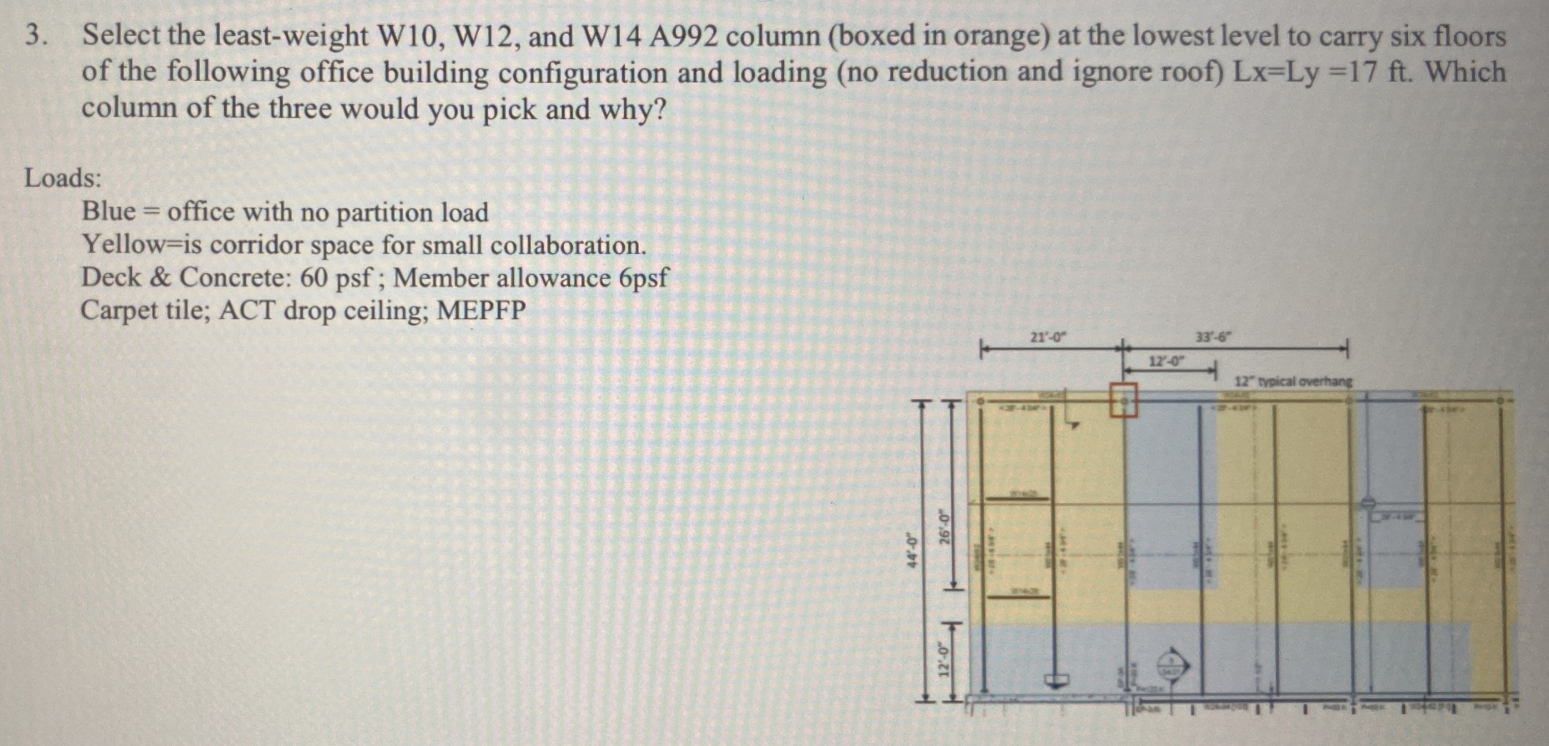 Solved Select the least-weight W10, ﻿W12, ﻿and W14 ﻿A992 | Chegg.com