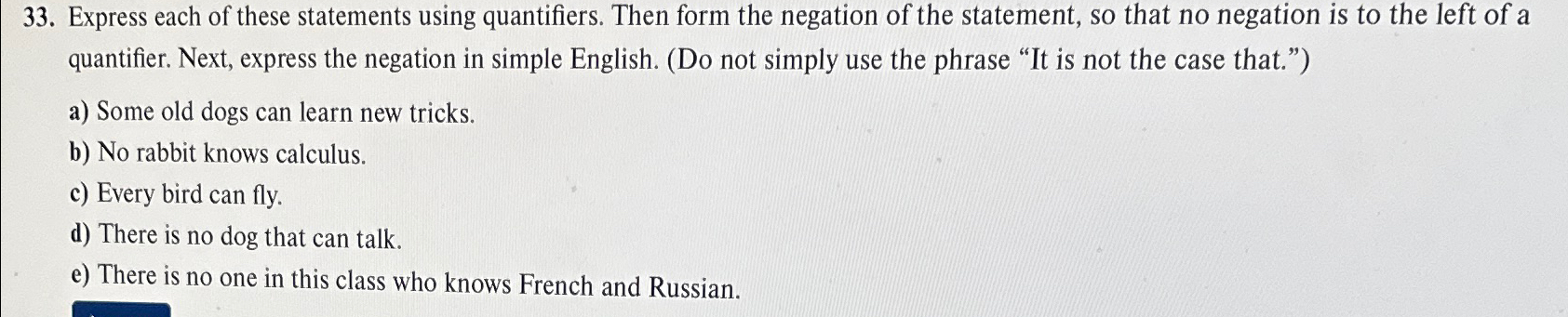 Solved Express Each Of These Statements Using Quantifiers