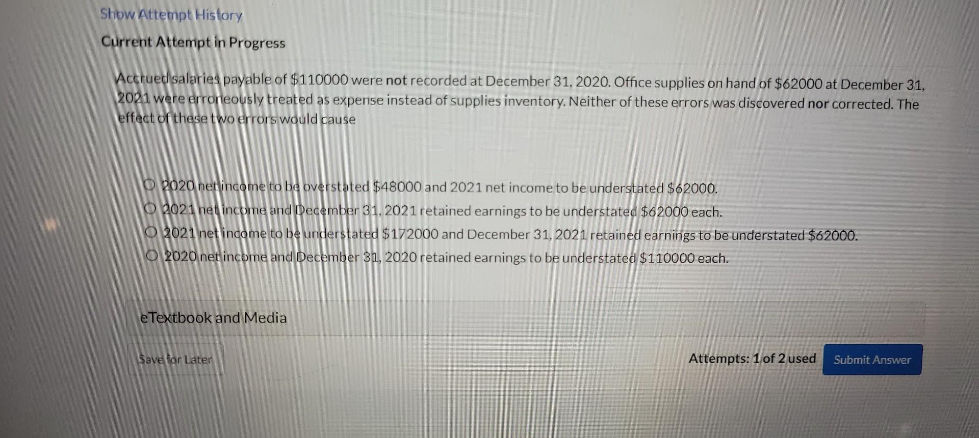 Solved Show Attempt History Current Attempt in Progress | Chegg.com