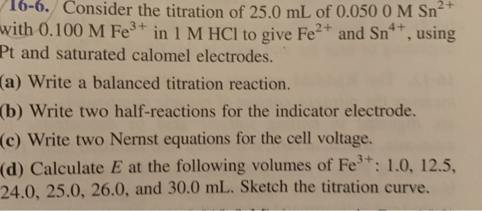 Solved 2+ 16-6. Consider the titration of 25.0 mL of 0.050 O | Chegg.com