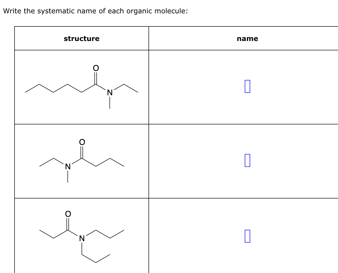 Write the systematic name of each organic molecule: | Chegg.com