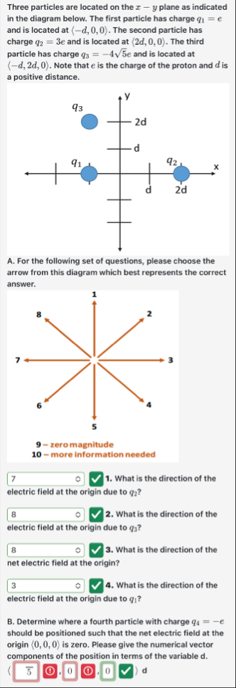 Solved Three particles are located on the x-y ﻿plane as | Chegg.com