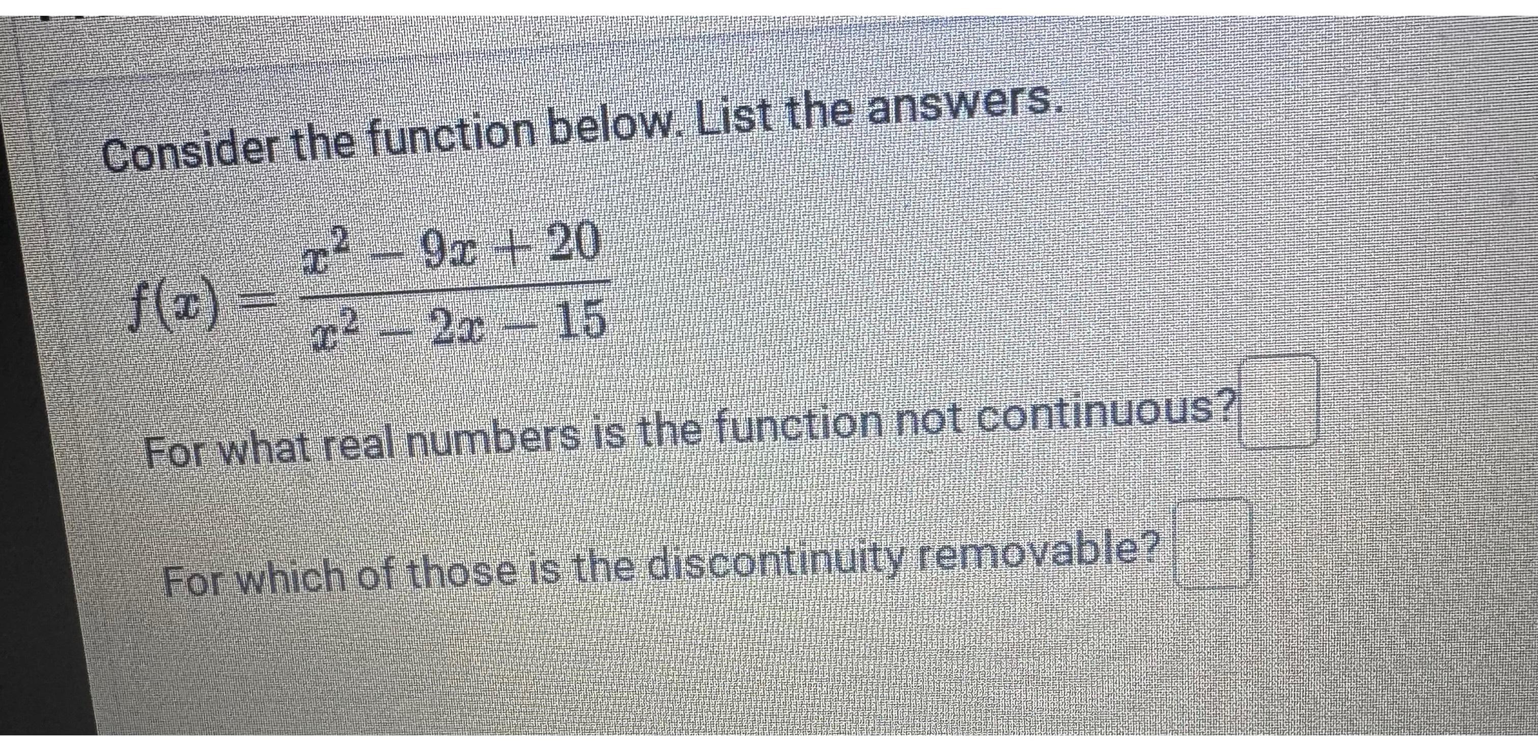 Solved Consider the function below. List the | Chegg.com