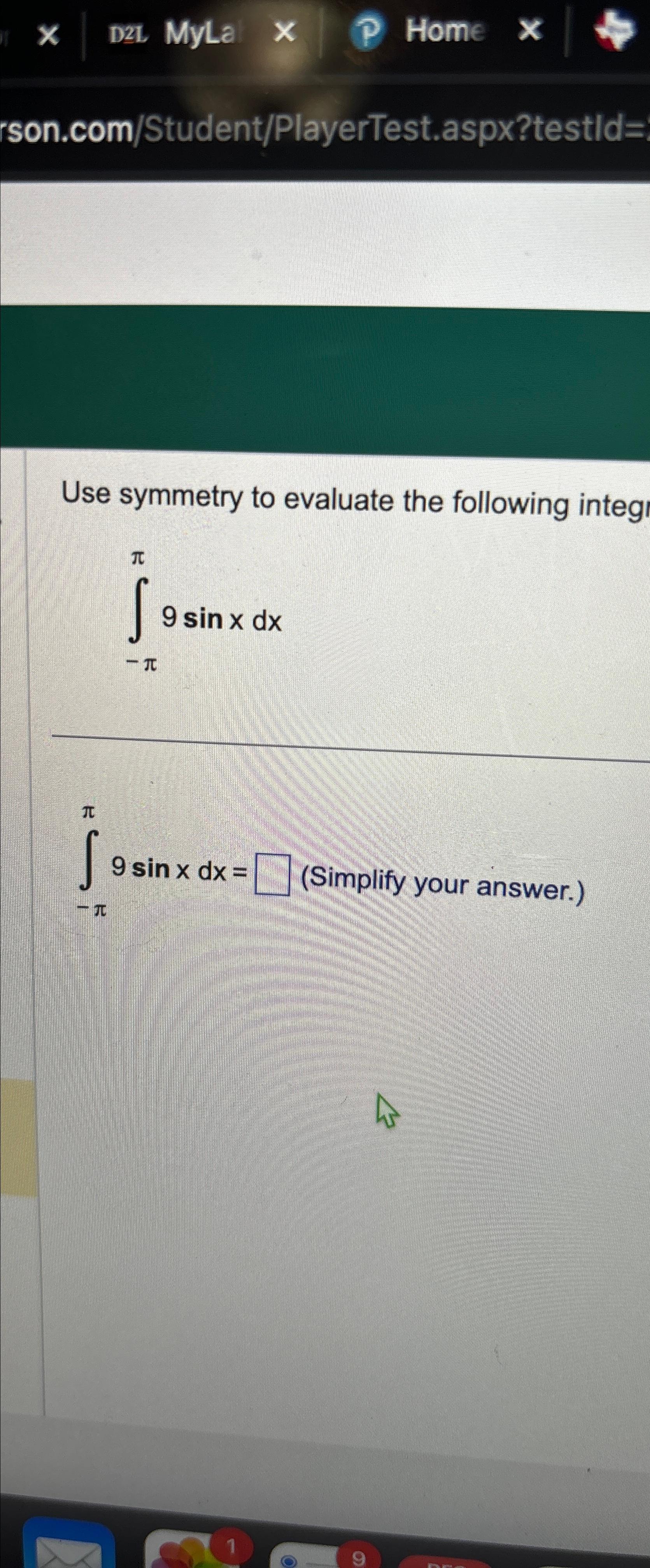 Solved Use symmetry to evaluate the following | Chegg.com