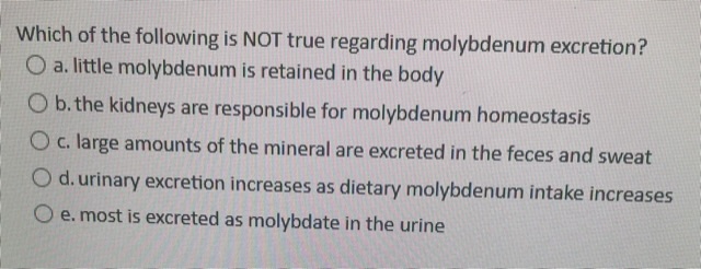 Solved Which of the following is NOT true regarding | Chegg.com