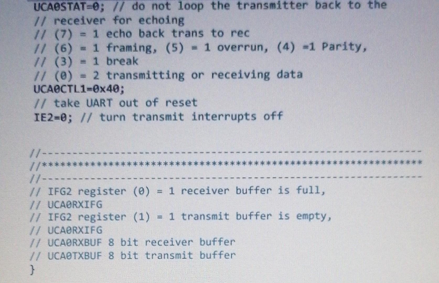 I/ Console I/O through the on board UART for MSP | Chegg.com