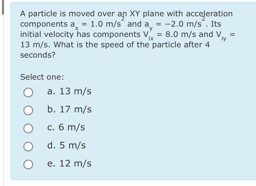 Solved A particle is moved over an xY ﻿plane with | Chegg.com