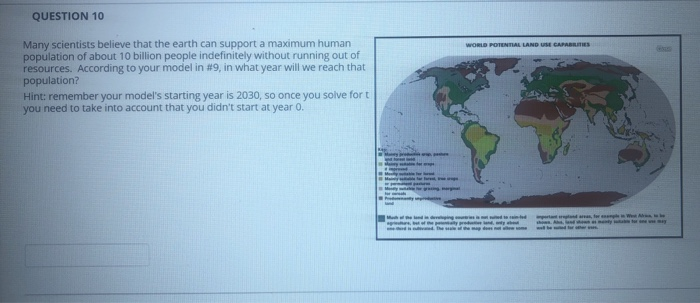 Solved QUESTION 10 WORLD POTENTIAL LAND UUE CAPABILITIES | Chegg.com