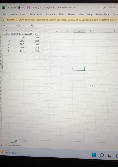 File Home Insert Page Layout Formulas Data Review | Chegg.com