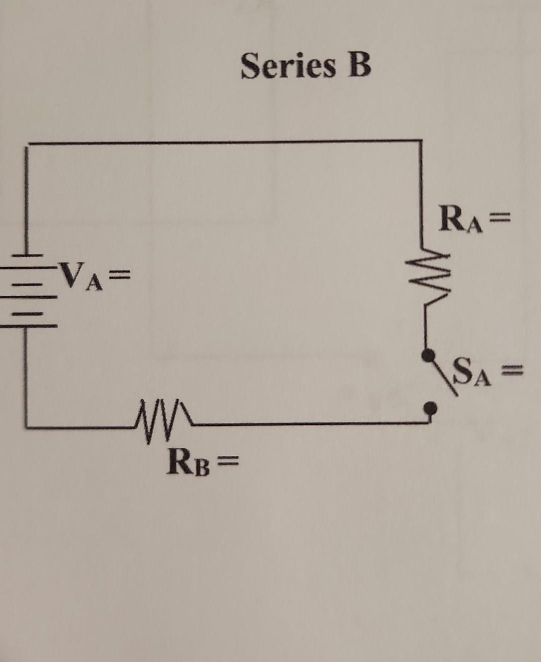 Solved Using the Series B diagram on the DC Circuit Lab | Chegg.com