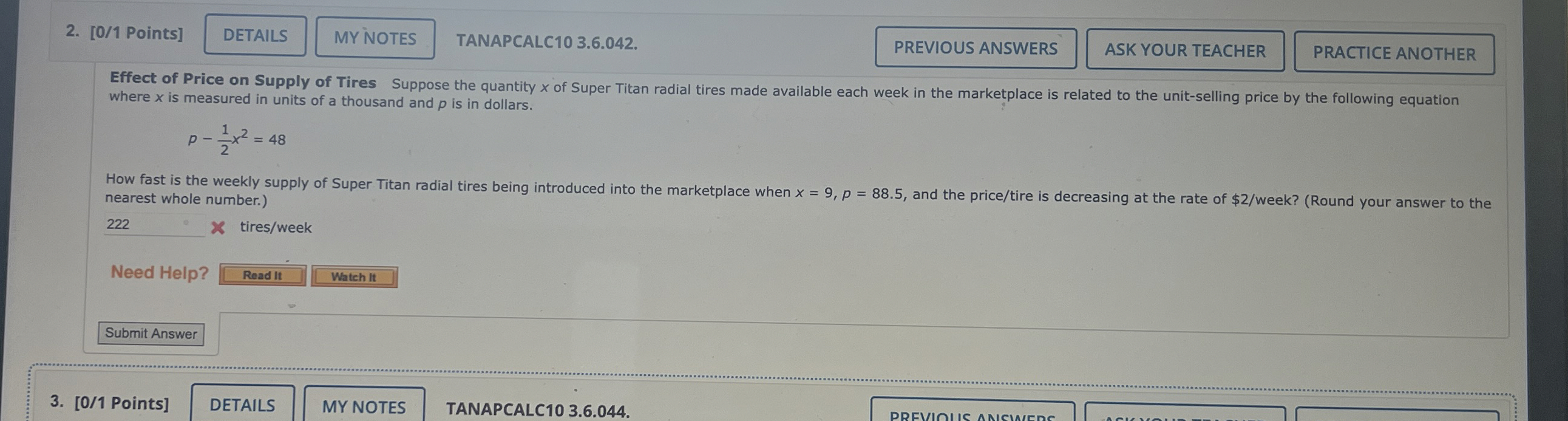 Solved Effect of Price on Supply of Tires Suppose the | Chegg.com