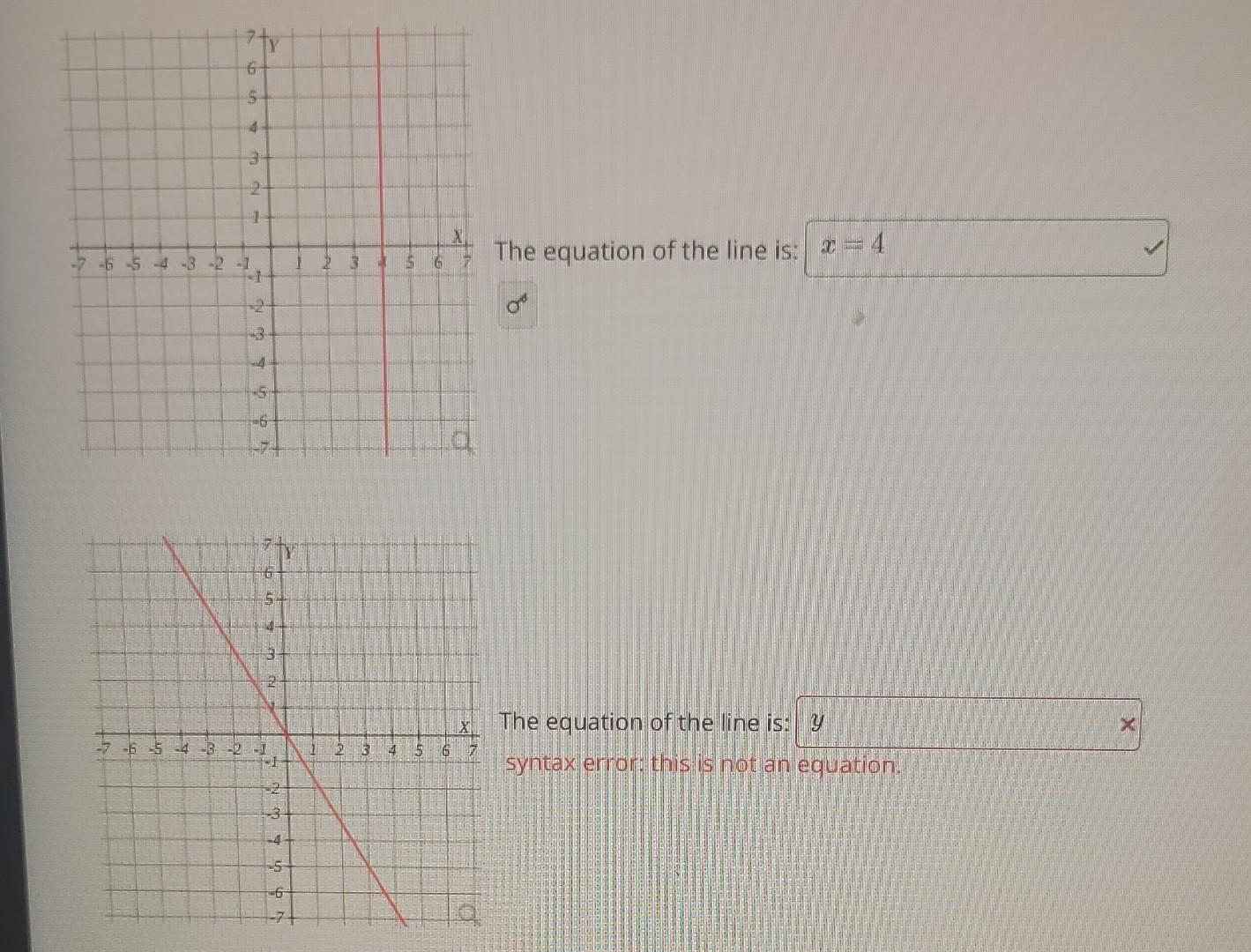 Solved Give the equation of each line in the 5 graphs below. | Chegg.com