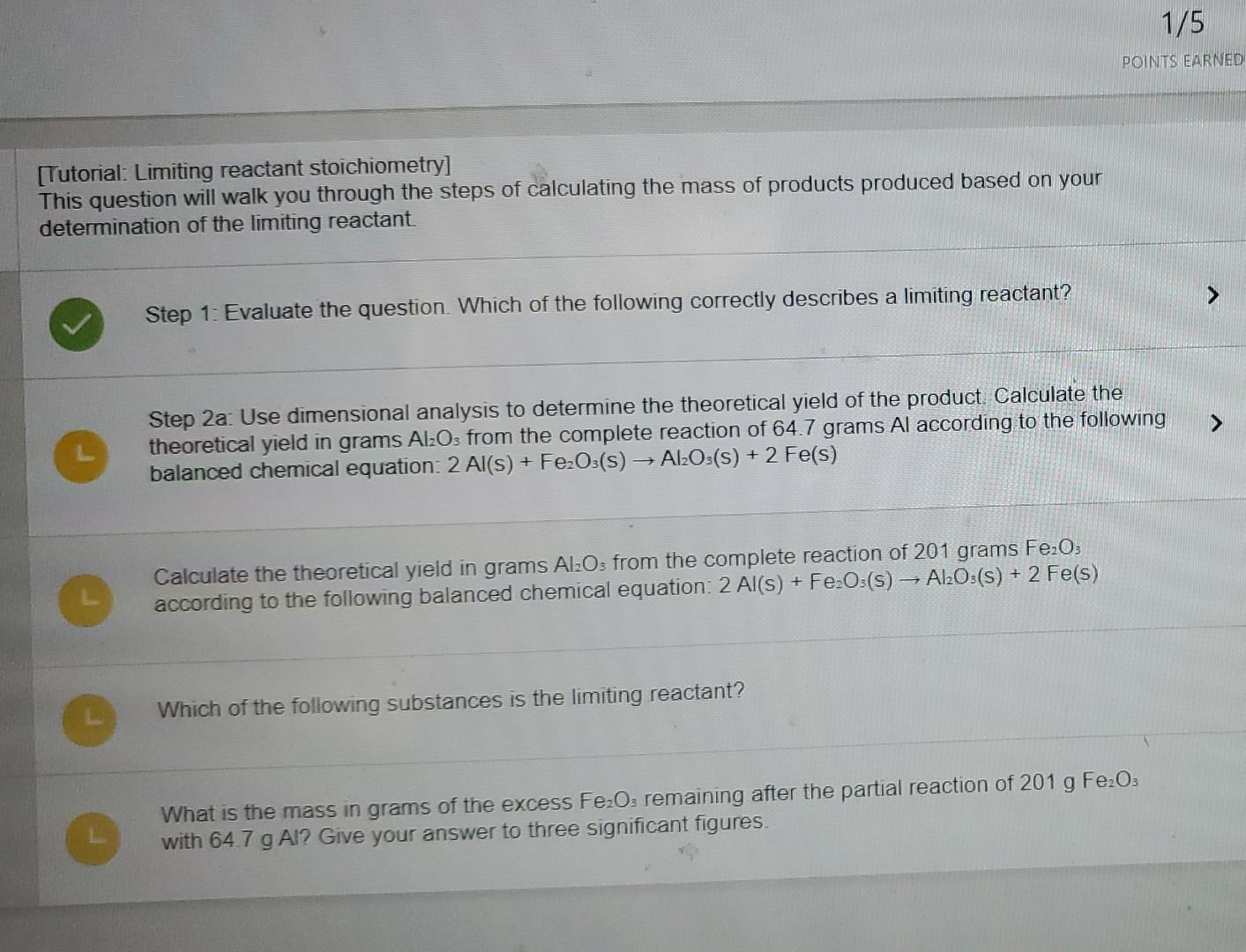 Solved [Tutorial: Limiting reactant stoichiometry] This | Chegg.com