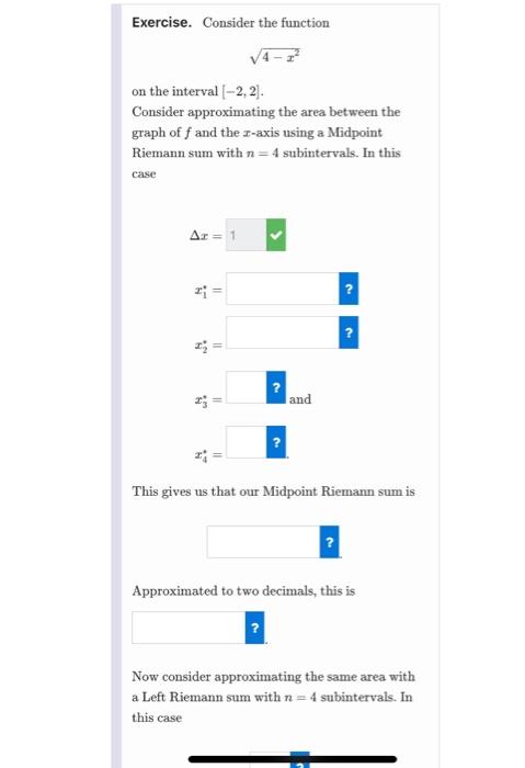 Solved Exercise Consider The Function On The Interval 4613