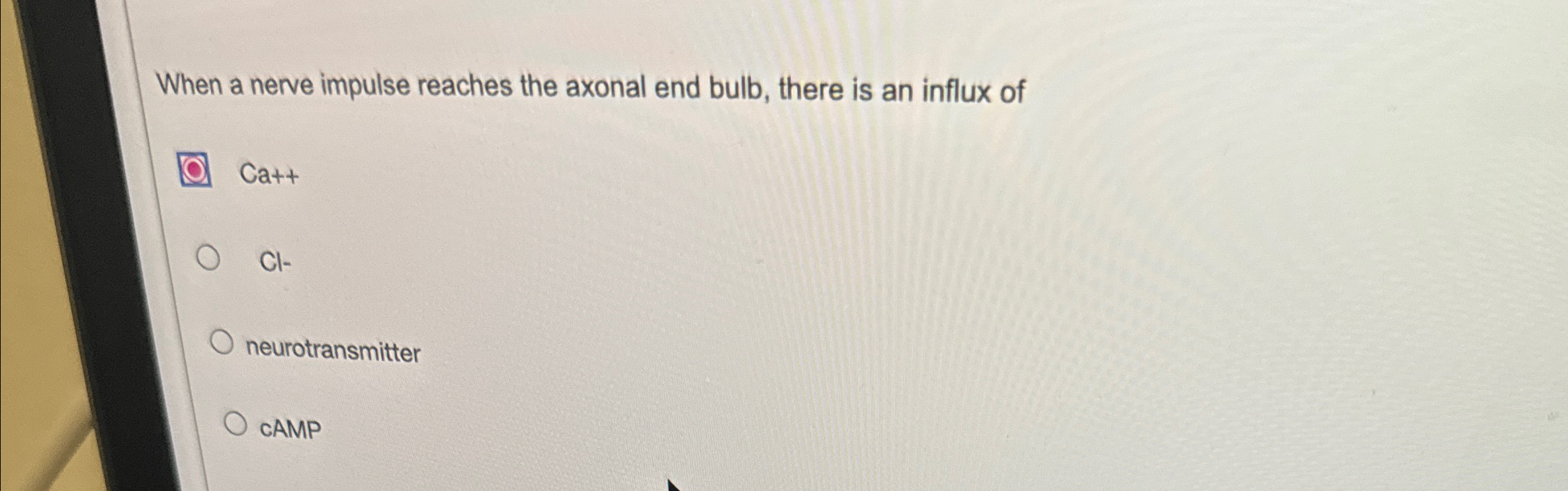 Solved When a nerve impulse reaches the axonal end bulb, | Chegg.com
