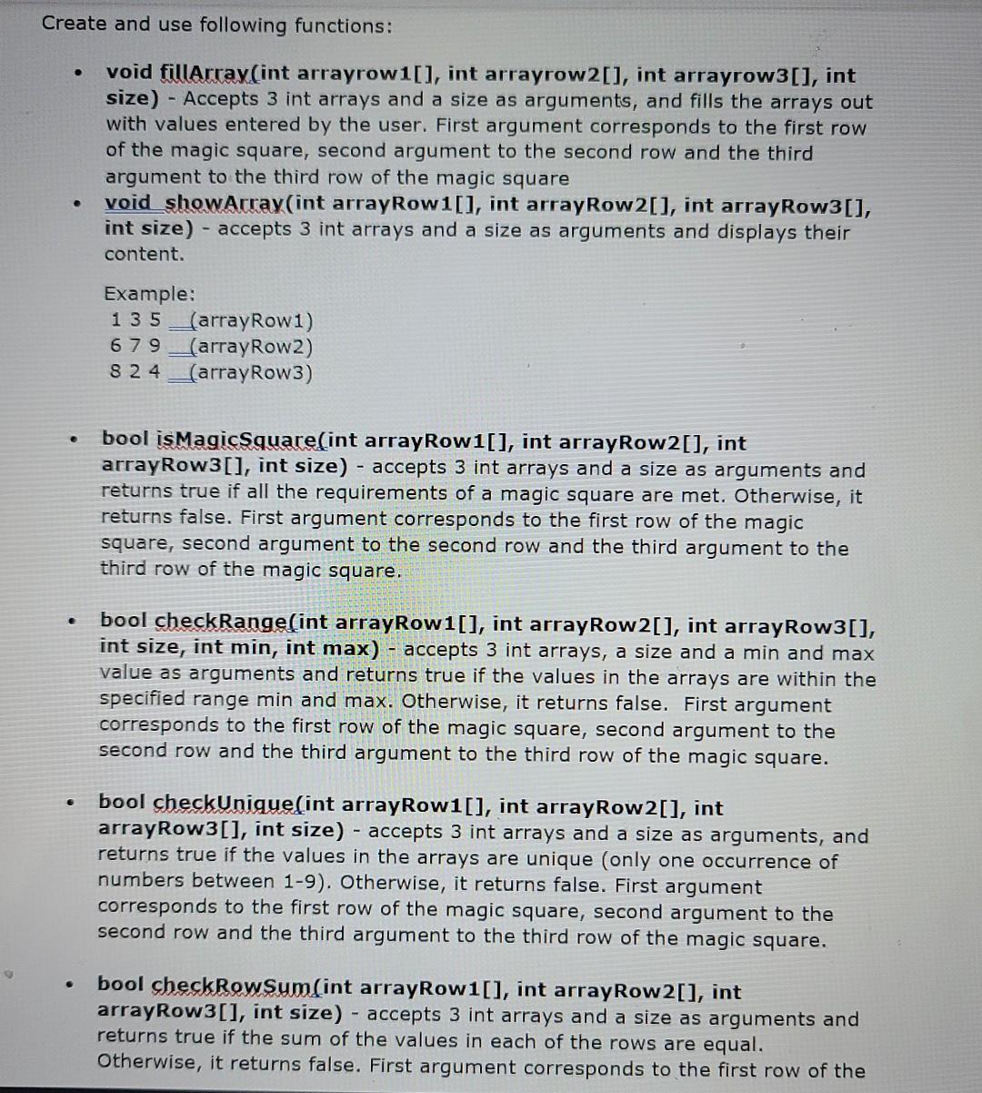 Solved Fall 2019 CMSC 140 Programming Project 5: Magic | Chegg.com