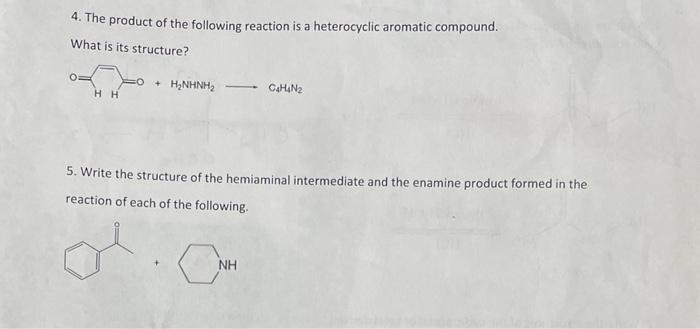 Solved 4. The product of the following reaction is a | Chegg.com