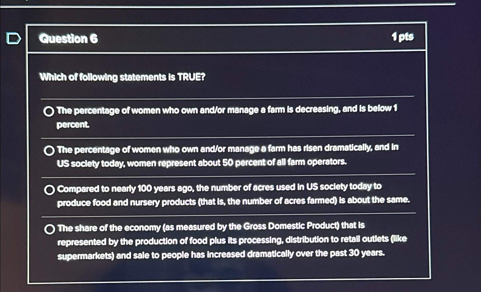 Solved Which of following statements is TRUE?q,The | Chegg.com