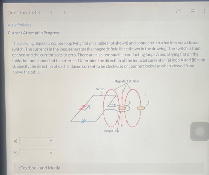 Solved The drawing depicts a copper loop lying flat on a | Chegg.com