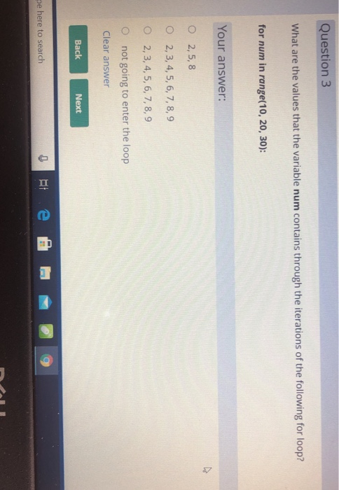Solved Question 3 What are the values that the variable num | Chegg.com