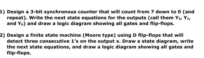 Solved Design a 3-bit synchronous counter that will count | Chegg.com