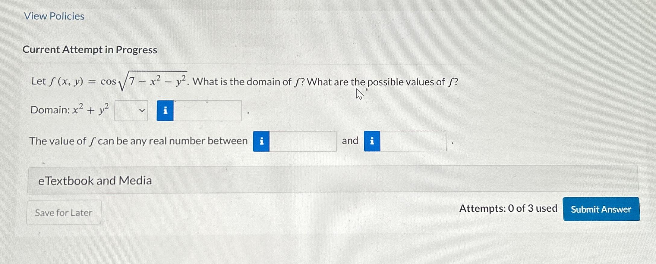 Solved View PoliciesCurrent Attempt in ProgressLet | Chegg.com