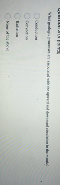 Solved What geologic processes are associated with the | Chegg.com