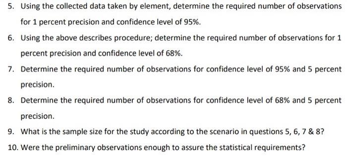 \r\n5. Using the collected data taken by element, | Chegg.com