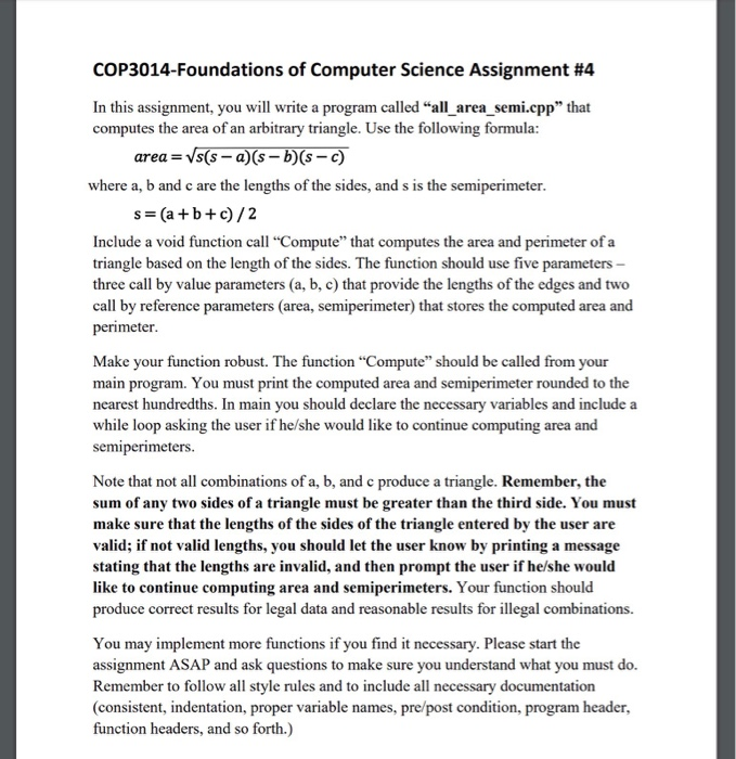 Solved COP3014-Foundations of Computer Science Assignment #4 | Chegg.com