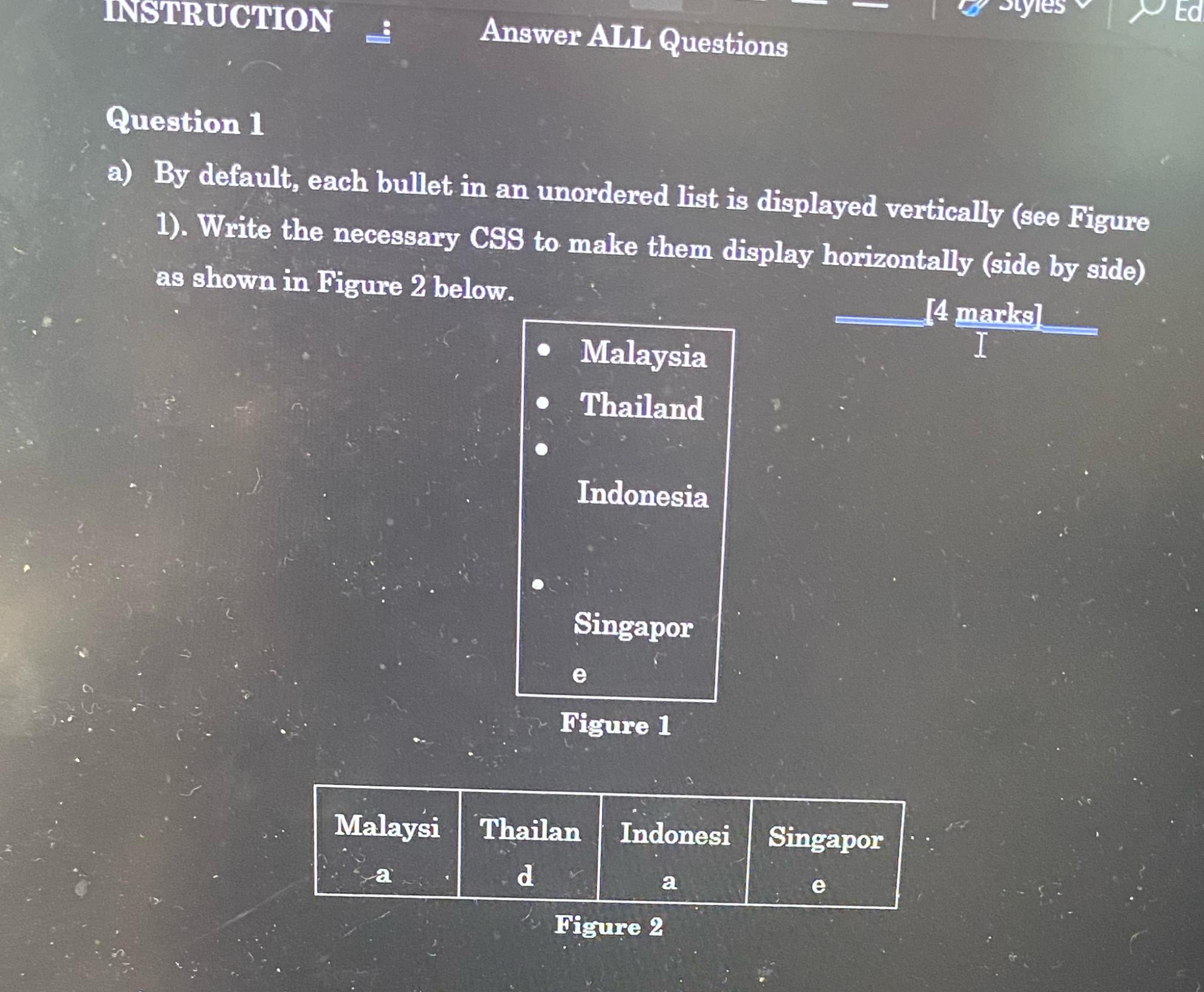 Solved INSTRUCTIONAnswer ALL QuestionsQuestion 1a) ﻿By | Chegg.com