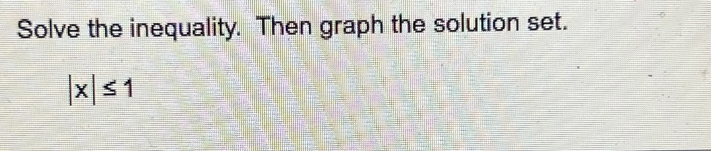 Solved Solve the inequality. Then graph the solution | Chegg.com