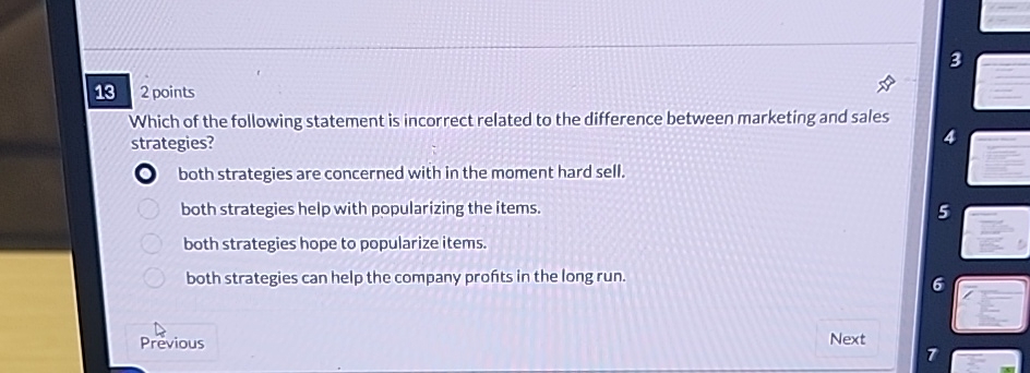 Solved 13 ﻿pointsWhich of the following statement is | Chegg.com