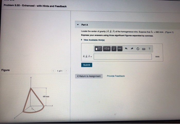 Solved Problem 9.55 - Enhanced - with Hints and Feedback - | Chegg.com