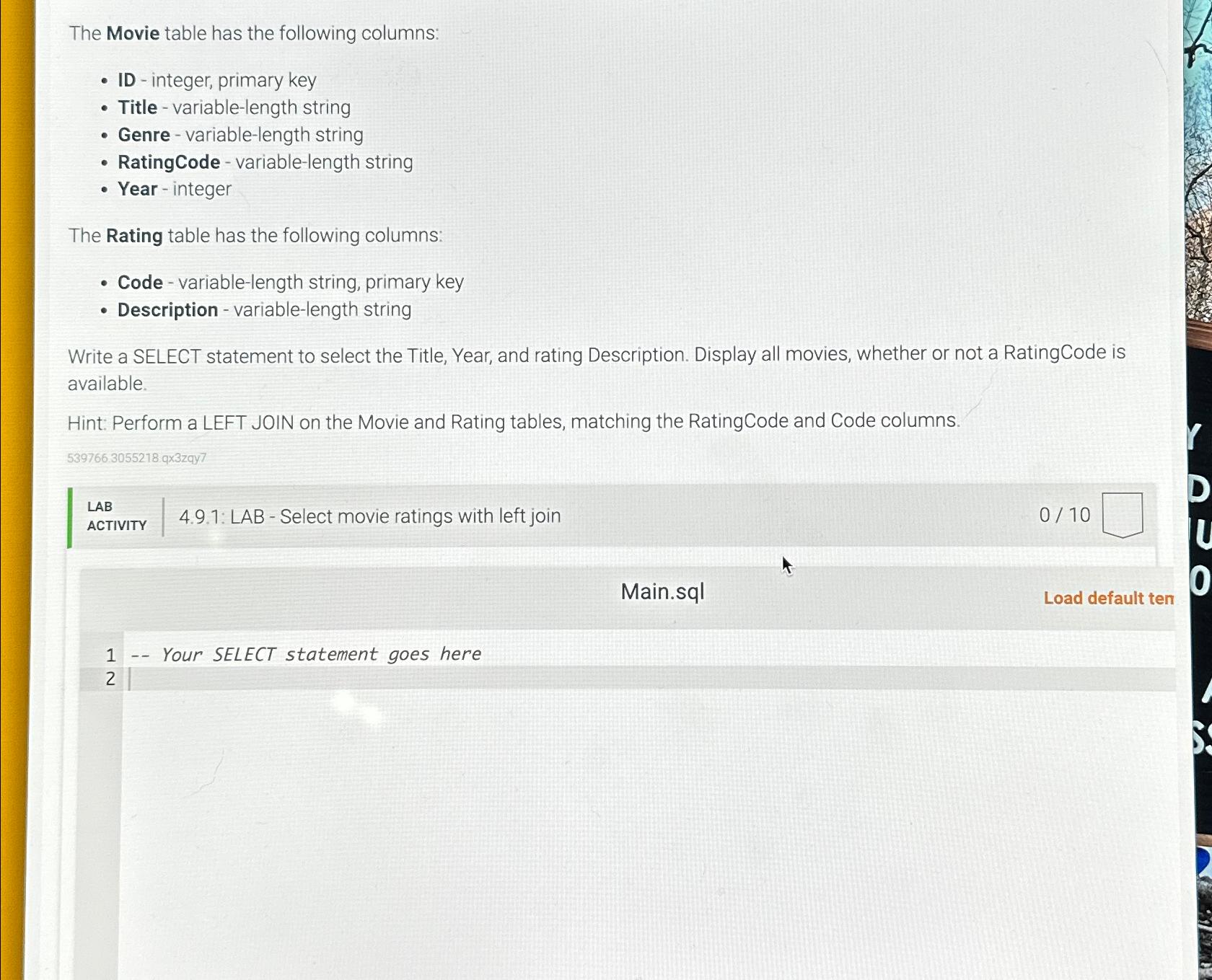 Solved The Movie table has the following columns:ID - | Chegg.com
