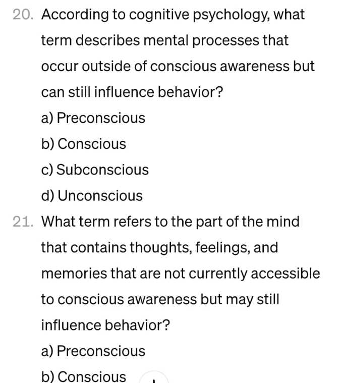 Solved According to cognitive psychology, what term | Chegg.com