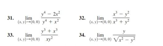 Solved 29-34. Nonexistence of limits Use the Two-Path Test | Chegg.com