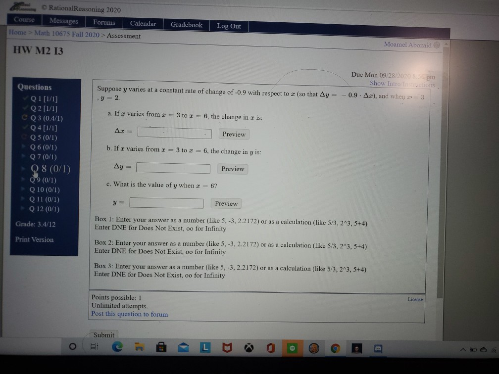 Solved Rational Reasoning 2020 Course Messages Forums | Chegg.com