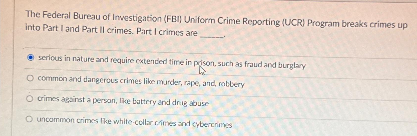 Solved The Federal Bureau of Investigation (FBI) ﻿Uniform | Chegg.com